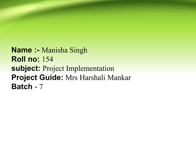 Student Attendance System ppt | PPTX