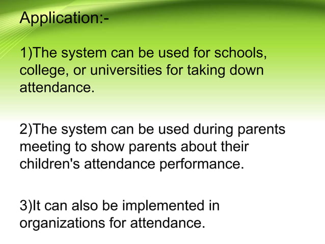 Student Attendance System ppt | PPTX