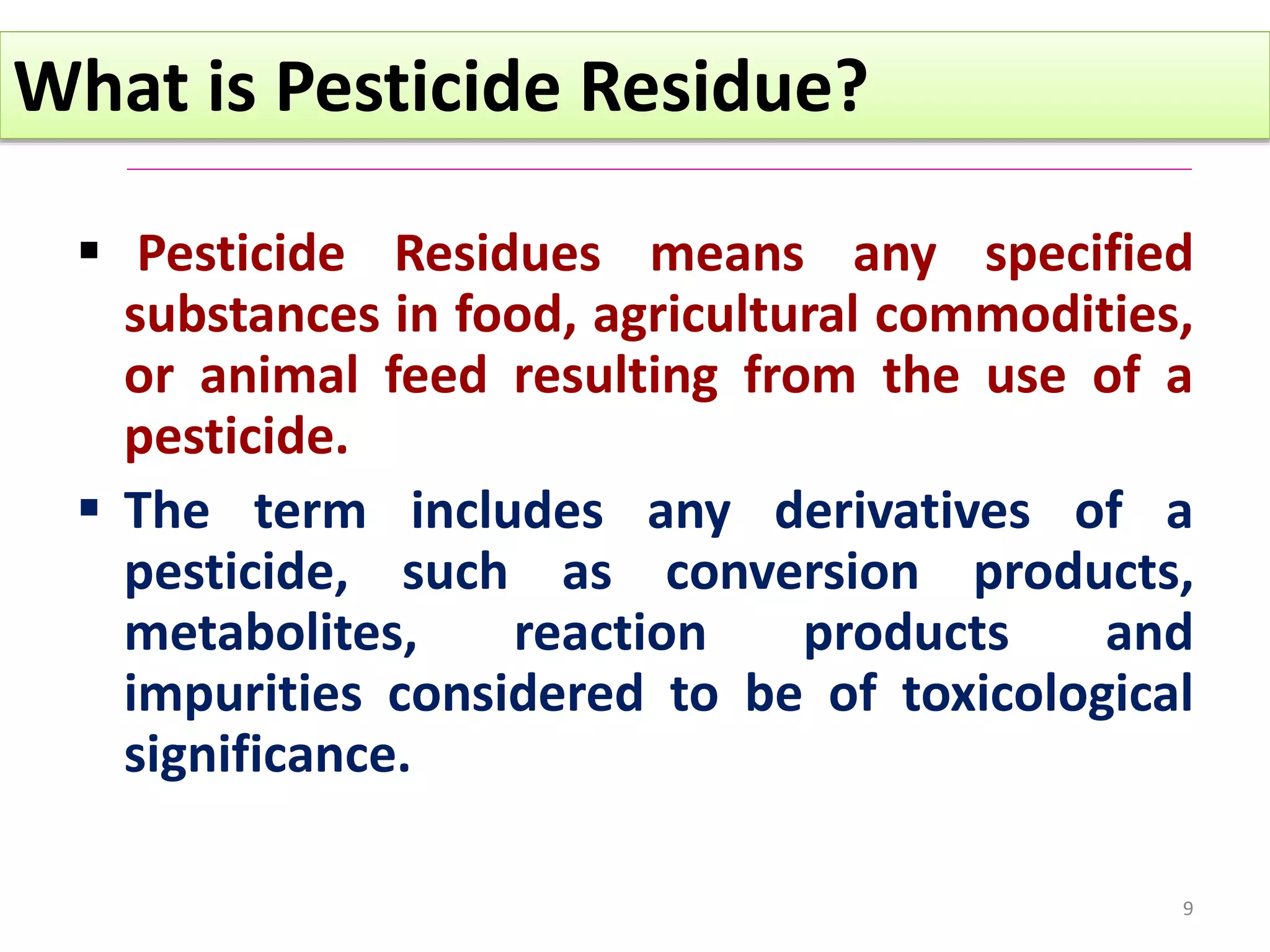 Pesticide Residue Analysis | PPTX