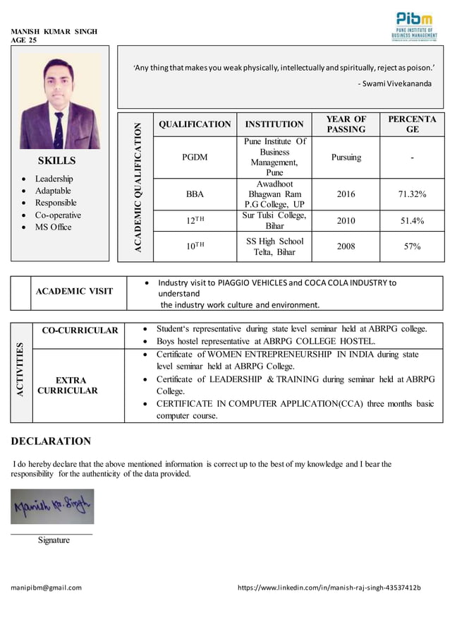Manish kr singh resume | DOCX
