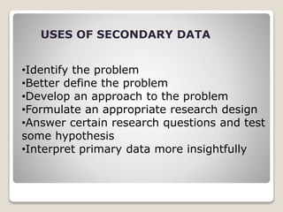 SECONDARY DATA | PPTX