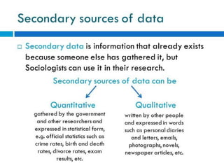 SECONDARY DATA | PPTX