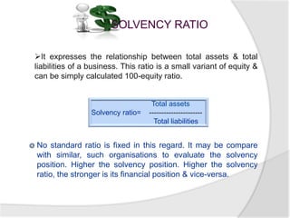 RATIO ANALYSIS training report | PPTX