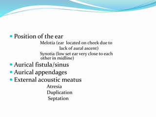EMBRYOLOGY AND MALFORMATION OF EAR | PPTX