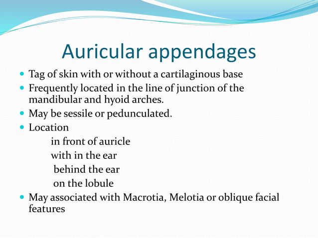 EMBRYOLOGY AND MALFORMATION OF EAR | PPTX