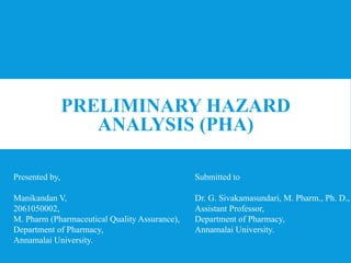 Preliminary Hazard Analysis | PPTX
