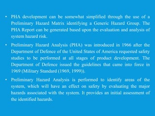 Preliminary Hazard Analysis | PPTX