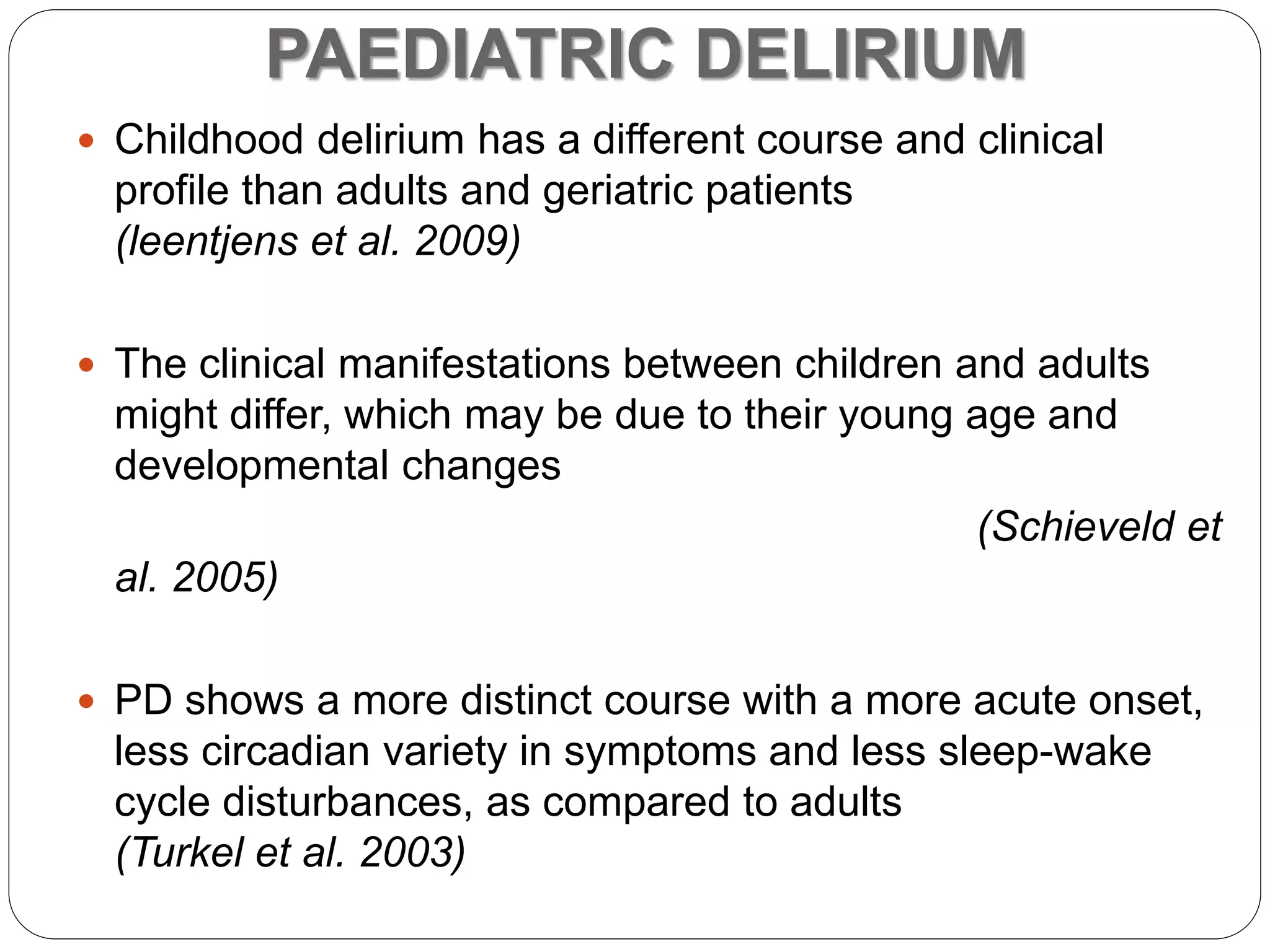 Delirium - Etiology and Its management | PPTX