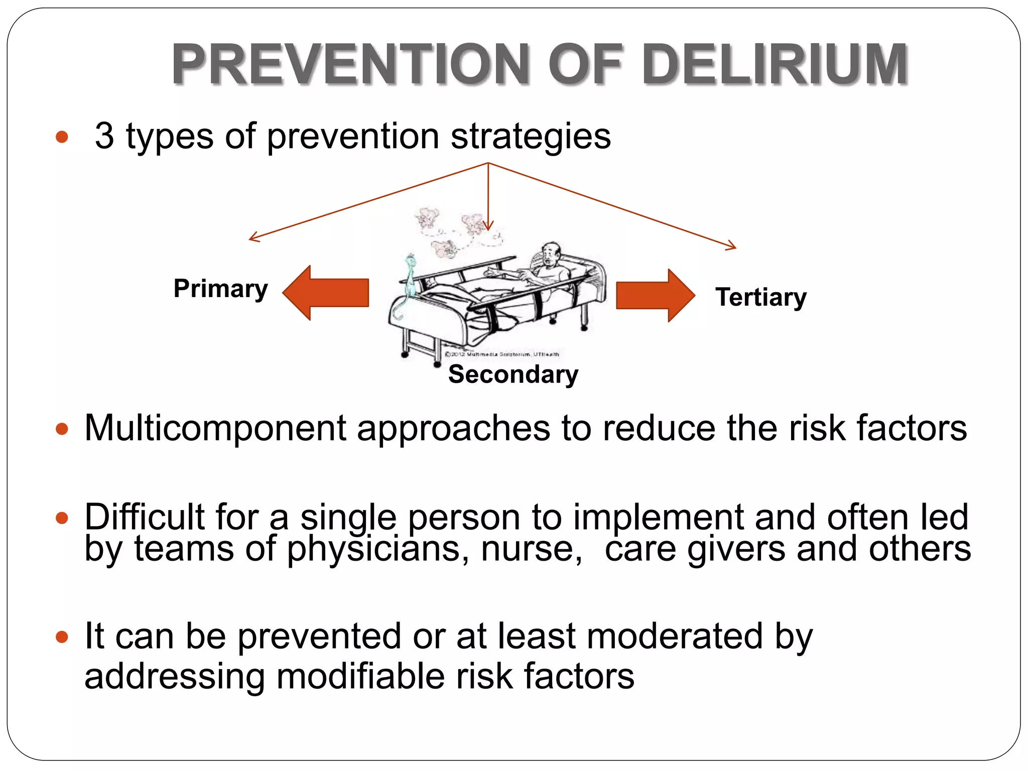 Delirium - Etiology and Its management | PPTX