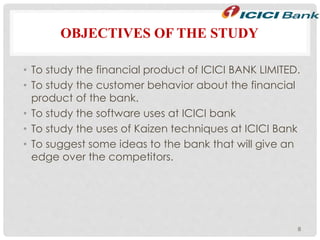customer satisfaction through ICICI BANK Services | PPTX
