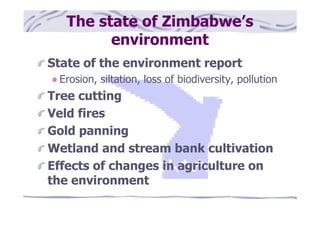 Environment and Development Issues in Zimbabwe Since 2000 and Beyond | PDF