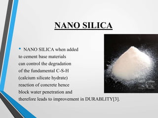 application of nanotechnology in civil engineering | PPTX