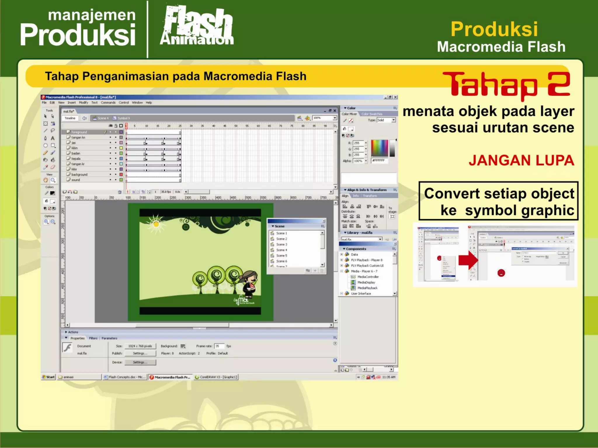 Manj prod flash animation | PDF | Computer Animation | Computer Software and Applications