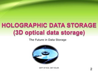 3-d holographic data storage | PPT