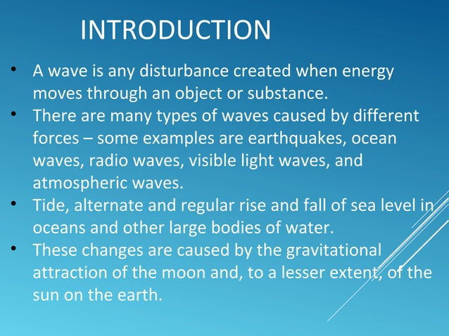 waves and tides | PPT | Geography | Science
