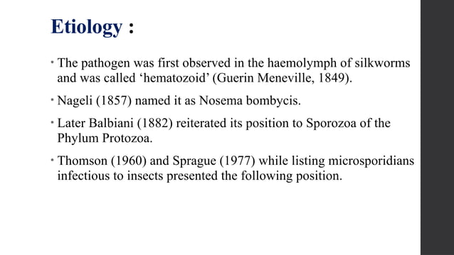 Pebrine disease in silkworm. Mulberry crop | PPTX | Infectious Diseases ...
