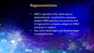 Concept and role of culture in International human resource management ...