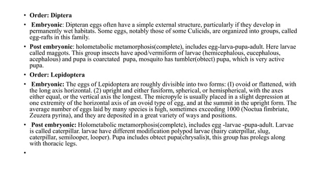 Embryonic and post-embryonic development in insects :its structure ...