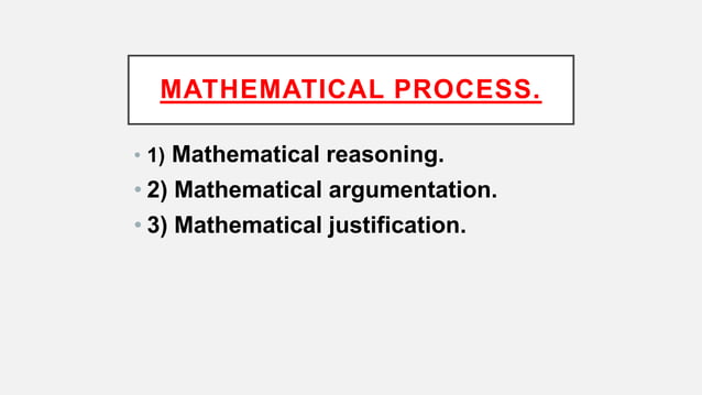 Mathematical process | PPTX | Educational Assessment | Education