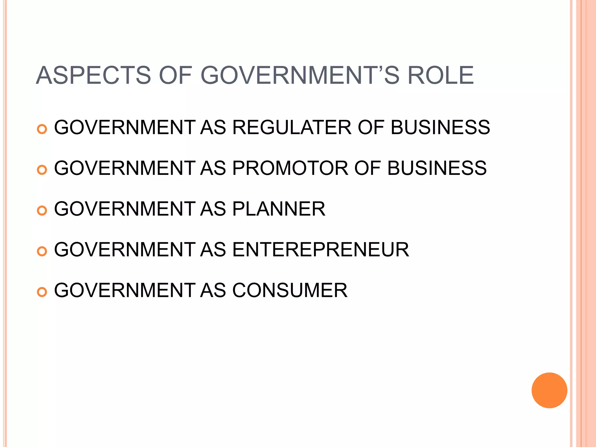 Role of Government in Indian Business Environment | PPTX