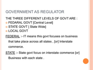 Role of Government in Indian Business Environment | PPTX