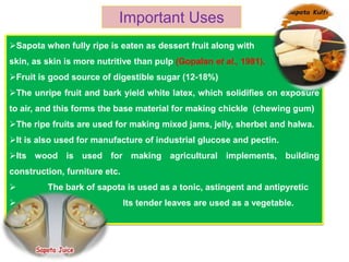 CROP IMROVEMENT AND RECENT ADVANCES IN SAPOTA | PPTX
