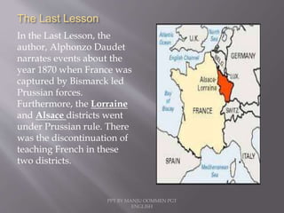 Manju Oommen The Last Lesson.pptx