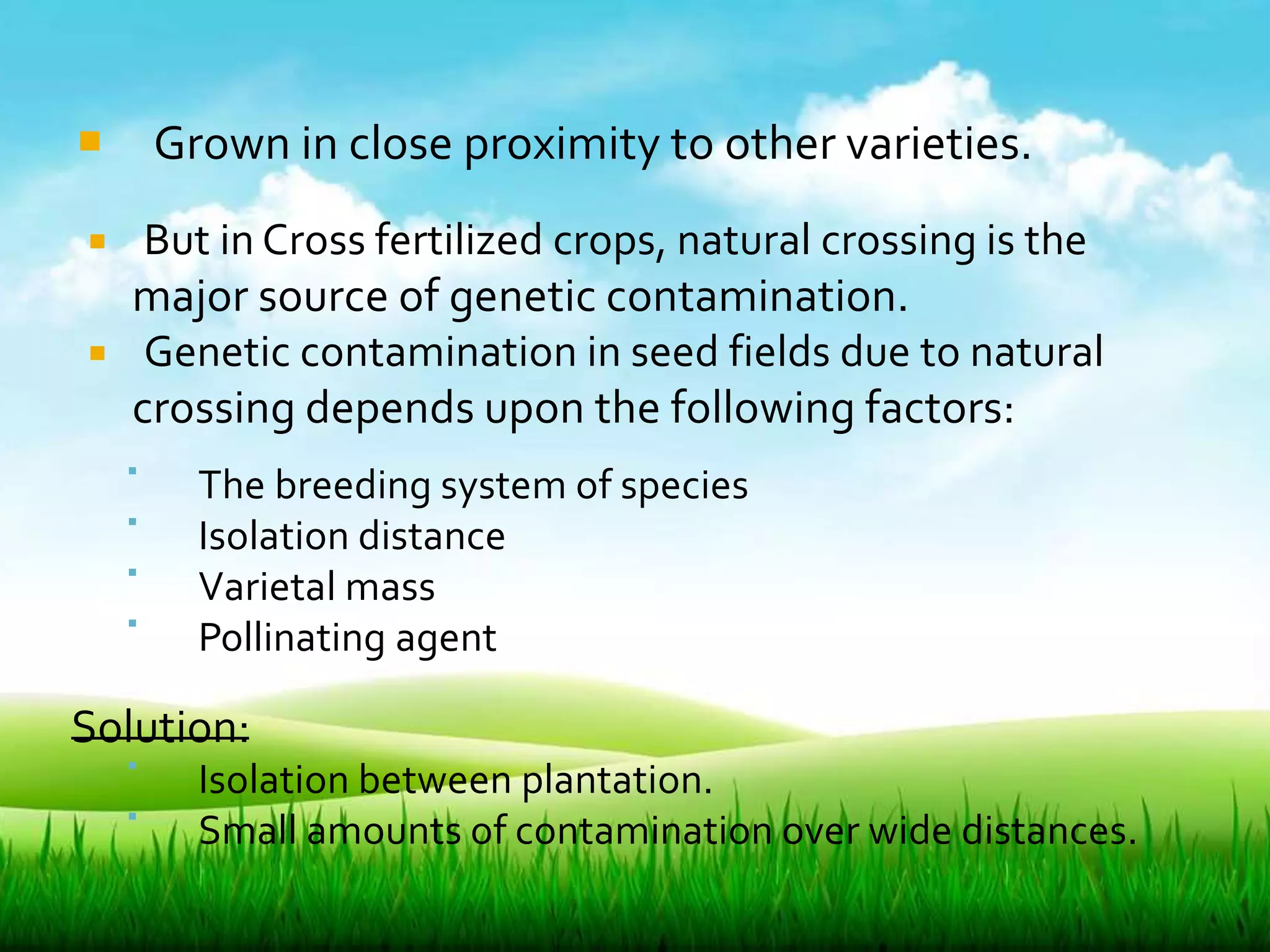 principles of seed production | PPTX