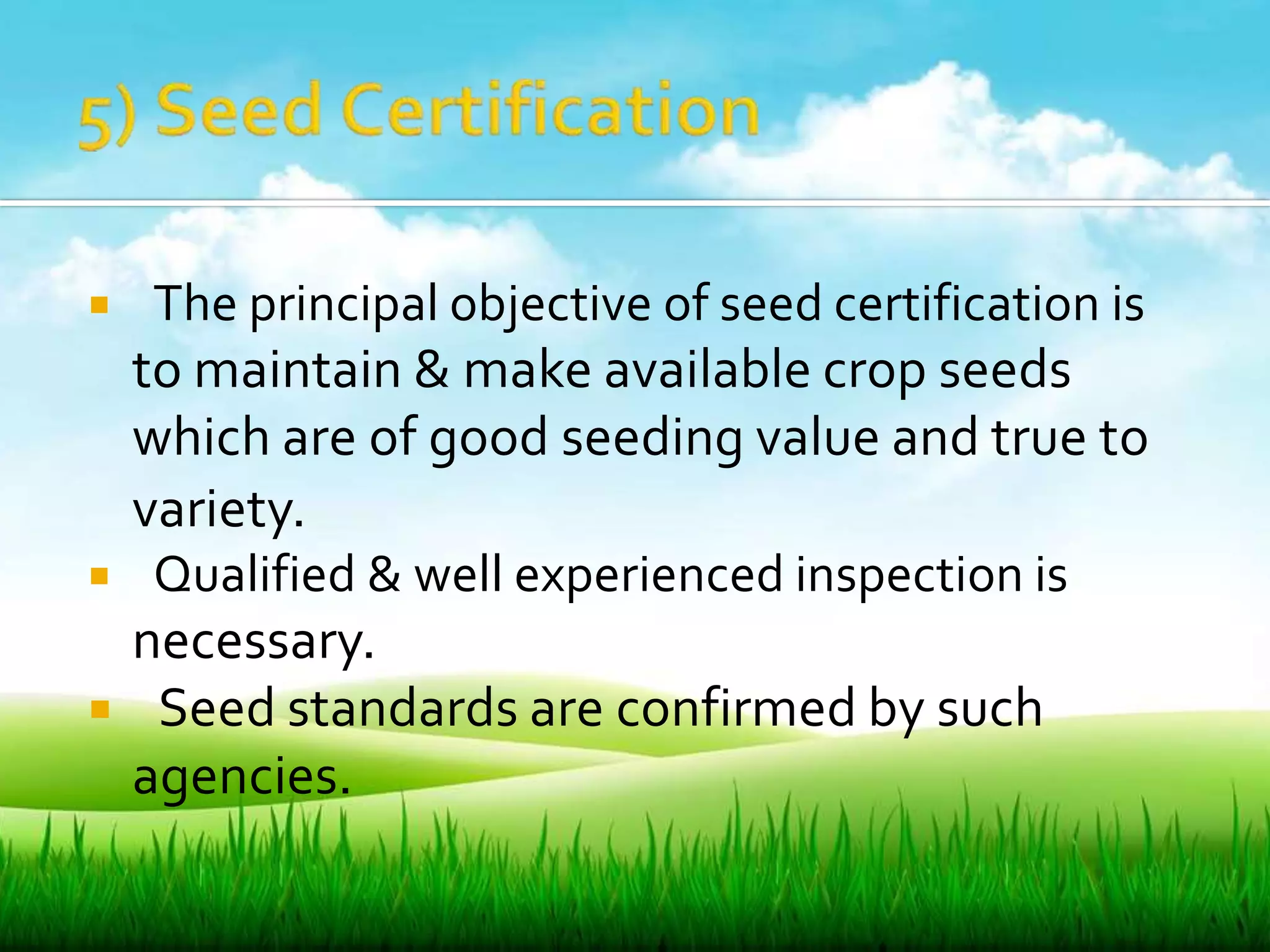 principles of seed production | PPTX