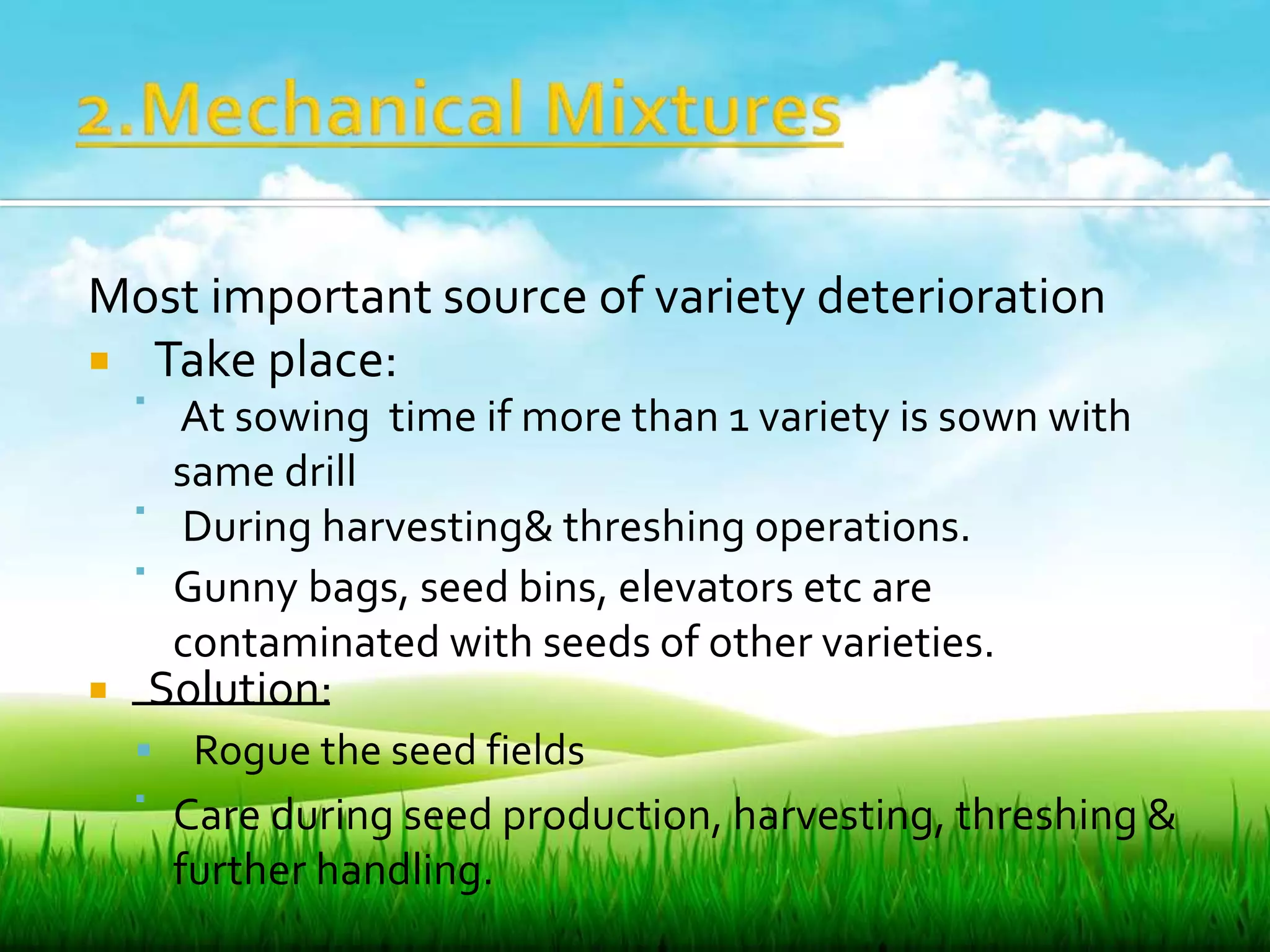principles of seed production | PPTX