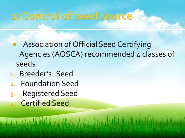 principles of seed production | PPTX