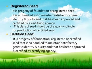 principles of seed production | PPTX