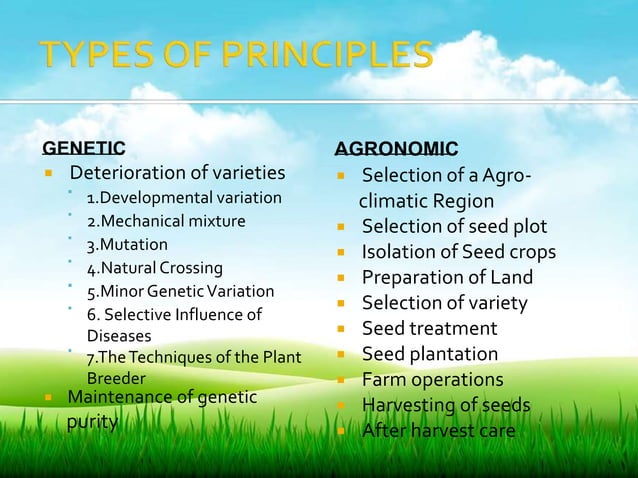 principles of seed production | PPTX