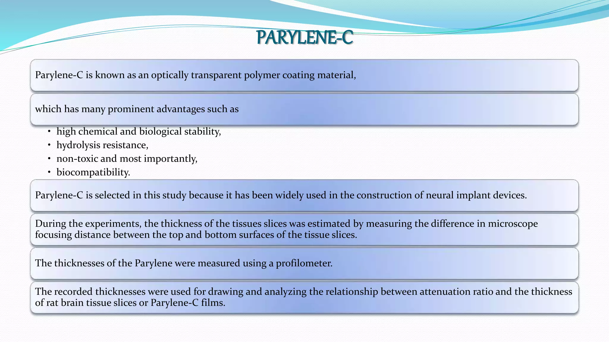 Optical propagation of blue LED light in brain tissue and Parylene-C ...