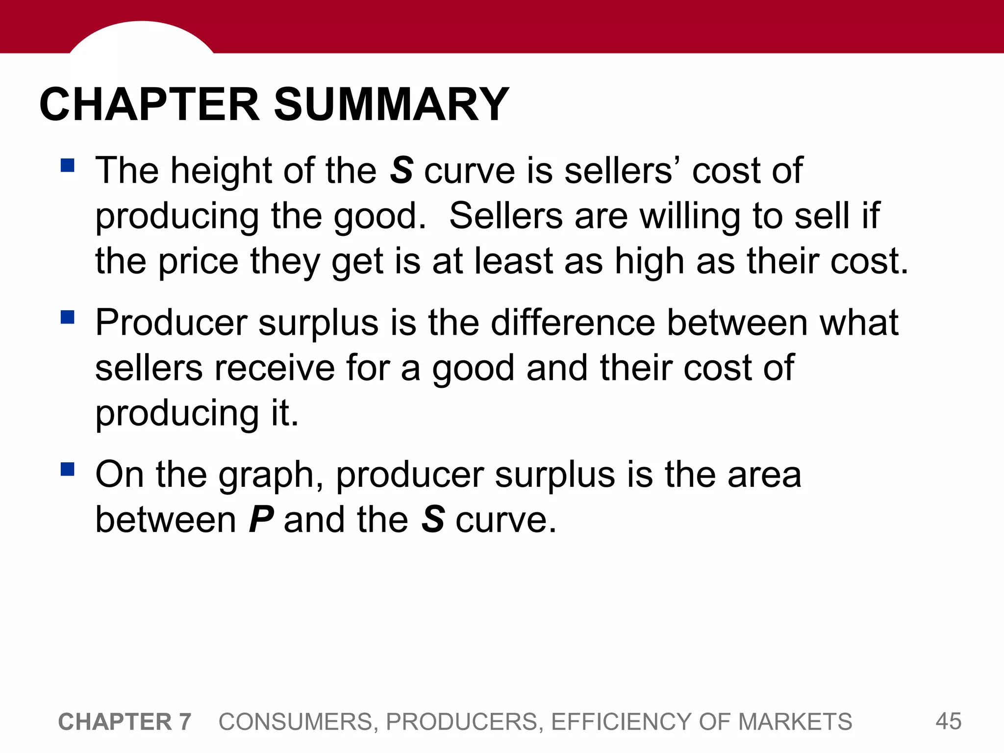 Mankiew chapter 7 Consumers, Producers, and the Efficiency of Markets | PPT