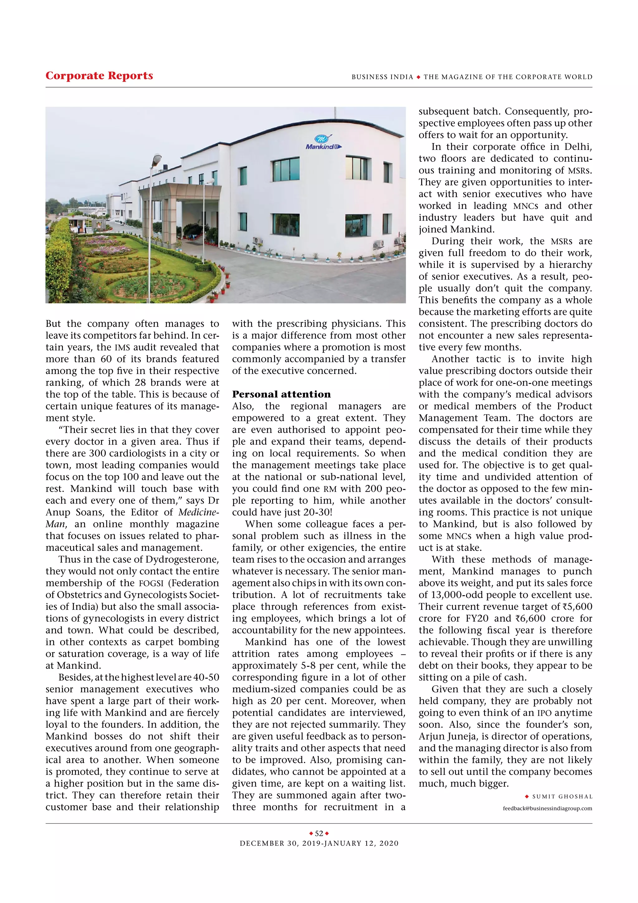 The Mankind Pharma Story by Dr. Sumit Ghoshal | PDF