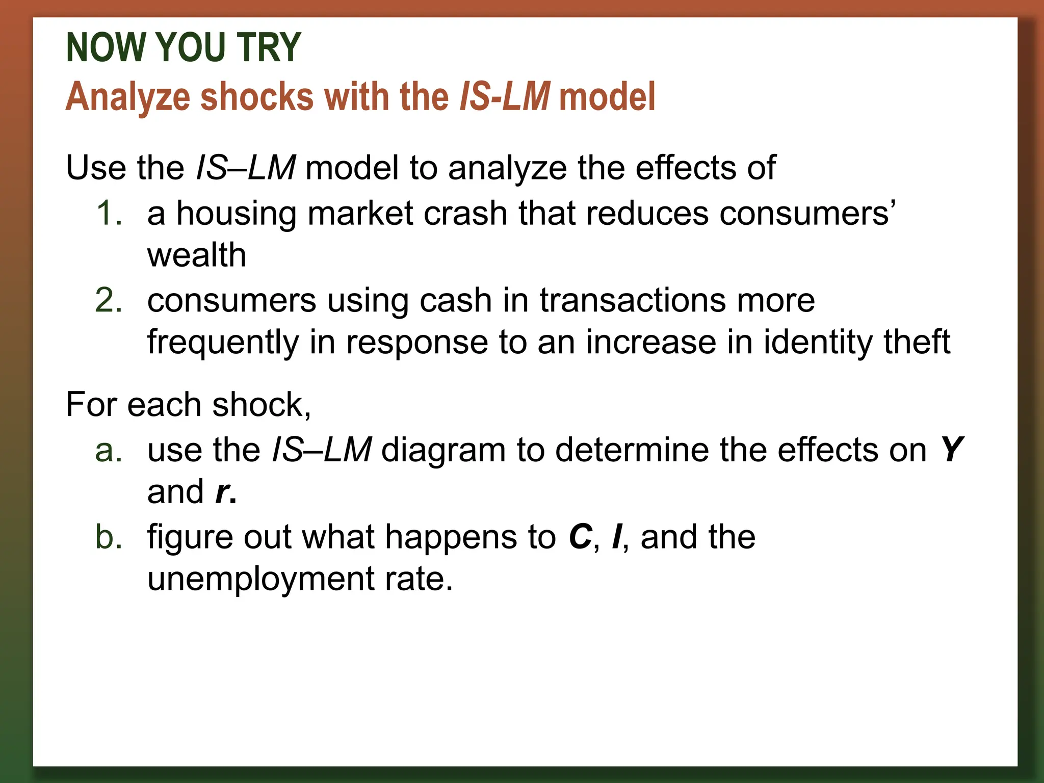 Aggregate Demand 2: Applying Is=Lm model | PPTX