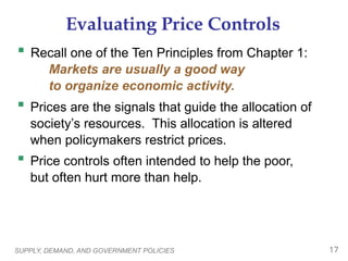Mankiw Chapter 6.pptx econ 100 supply and demand and govt policies | PPTX