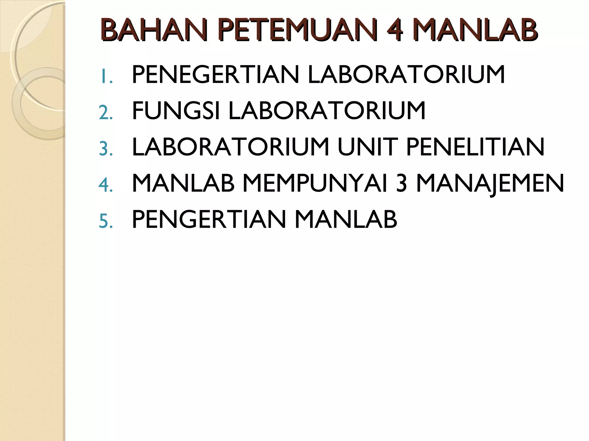 manajemen laboratorium | PPT