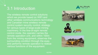 Mining equipment remote control system ALPHA sophie | PPT