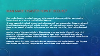 Man made disaster short view | PPTX
