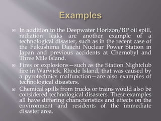 Manmade Disasters | PPTX