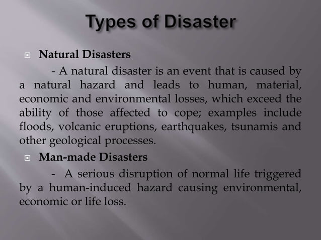 Manmade Disasters | PPTX