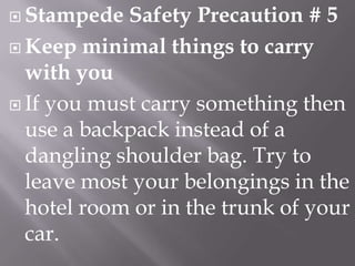 Manmade disasters Stampede | PPTX