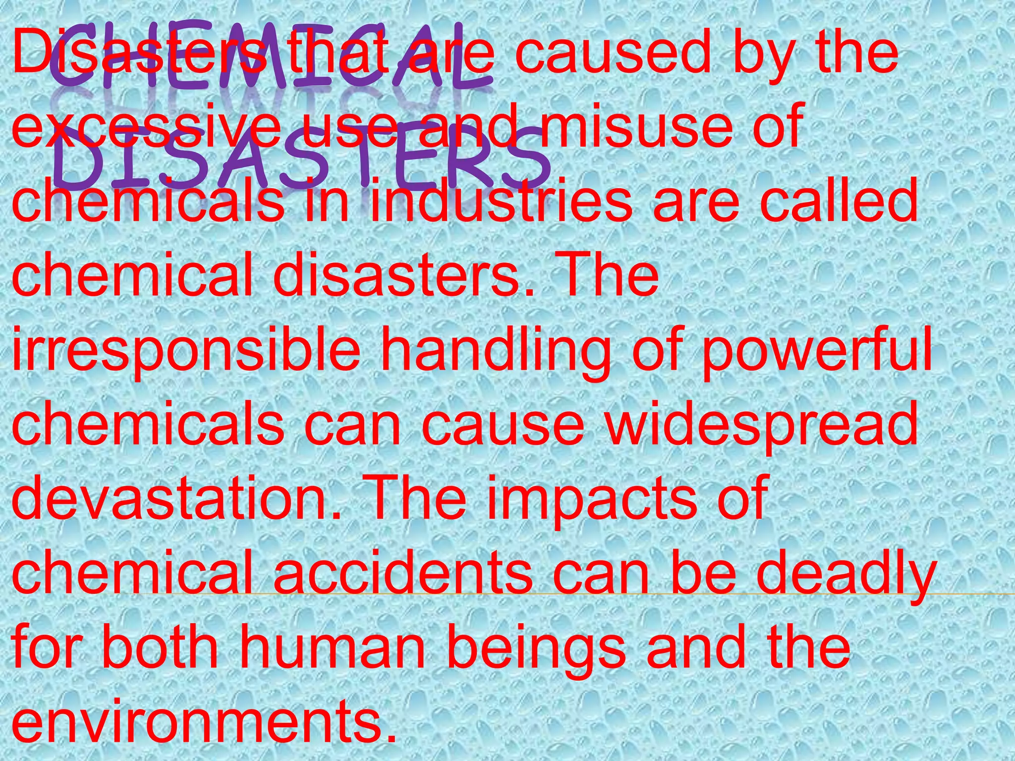 Man made disasters | PPTX