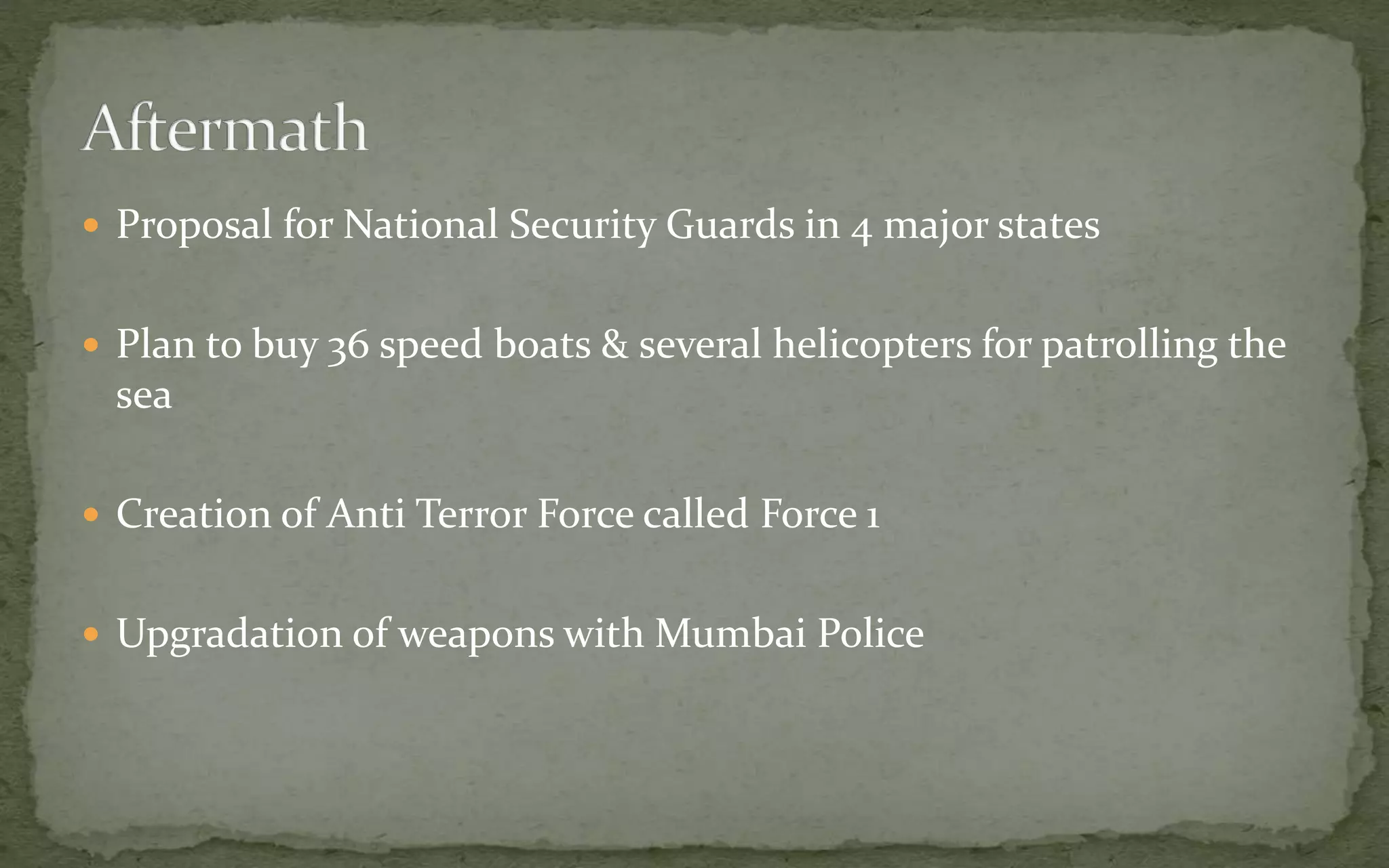 Man made Disasters - Terrorism - WTC vs Mumbai Attacks | PPTX