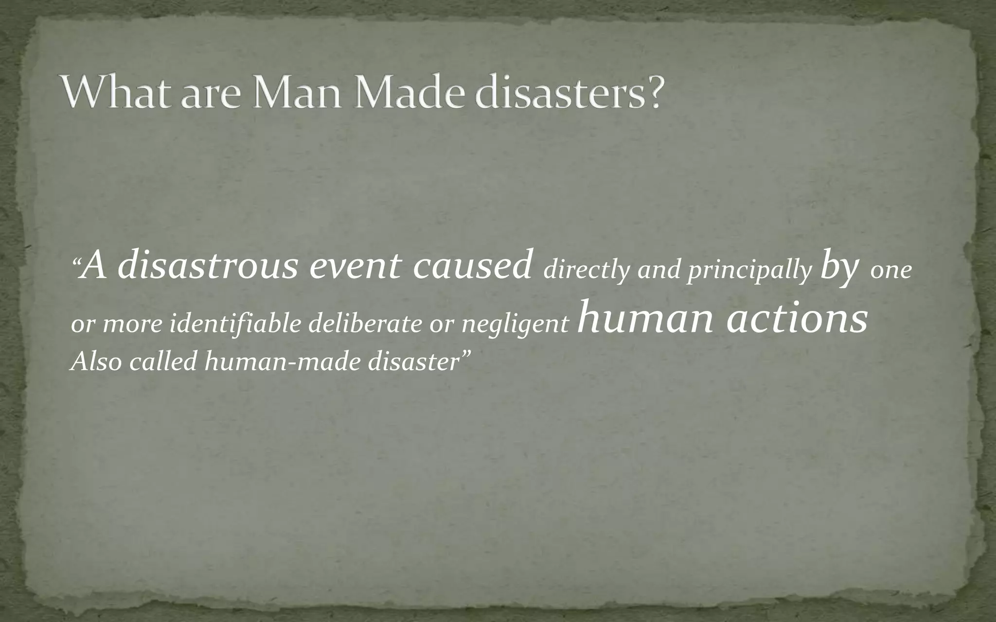Man made Disasters - Terrorism - WTC vs Mumbai Attacks | PPTX
