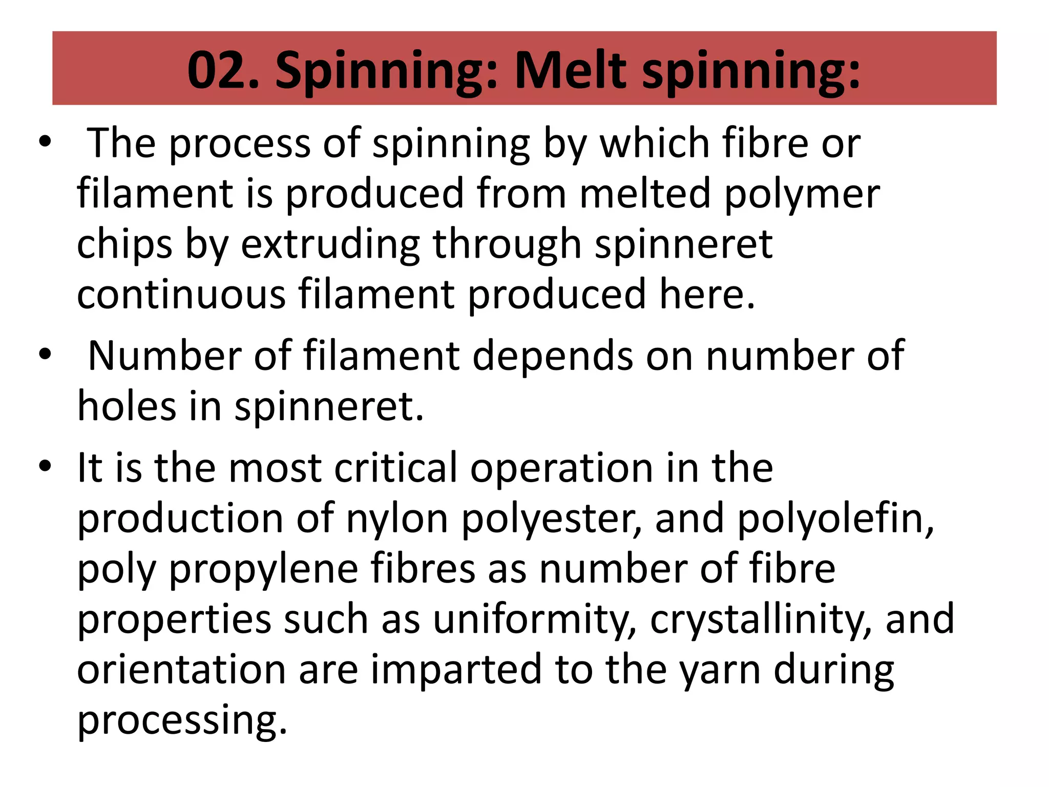 Man made fiber spinning | PPTX
