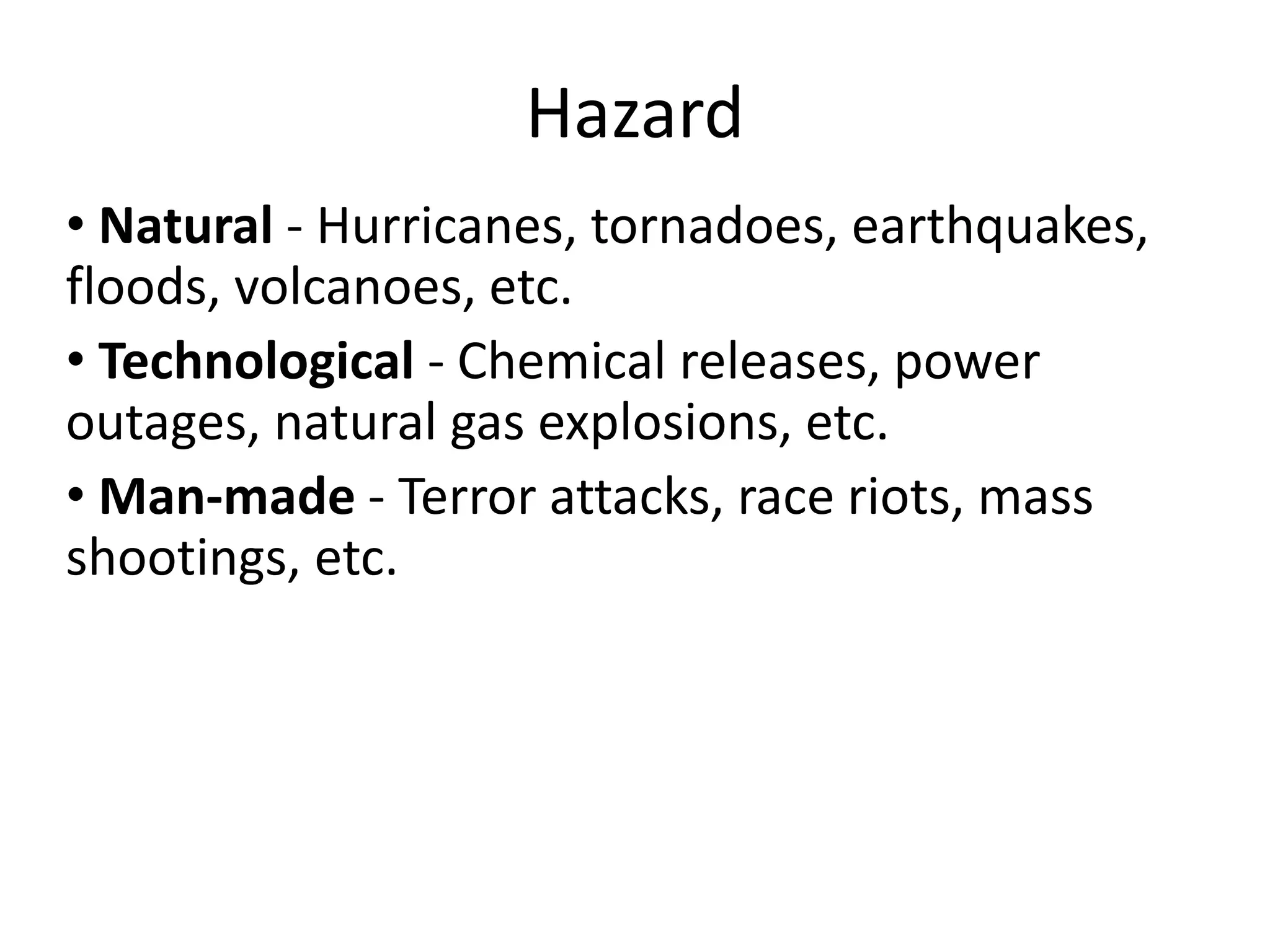 Man made hazards | PPTX