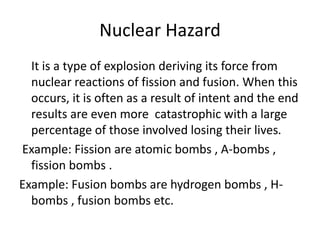 Man made hazards | PPTX